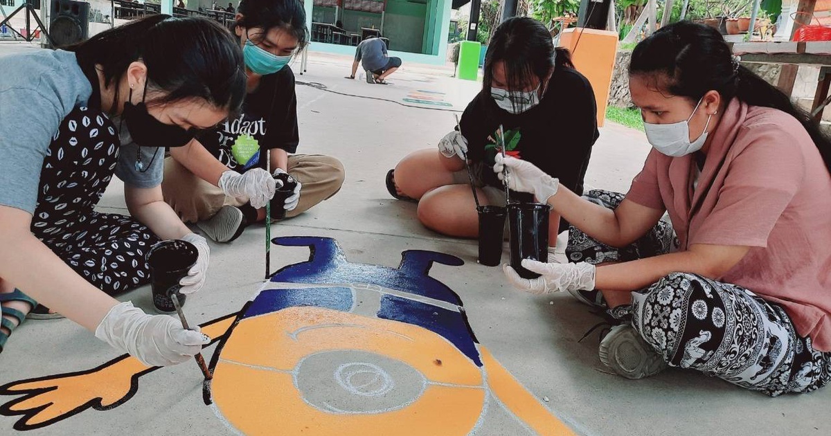 อาสาทาสีBBLโรงเรียนวัดทรงธรรม พระประแดง - ธนาคารจิตอาสา